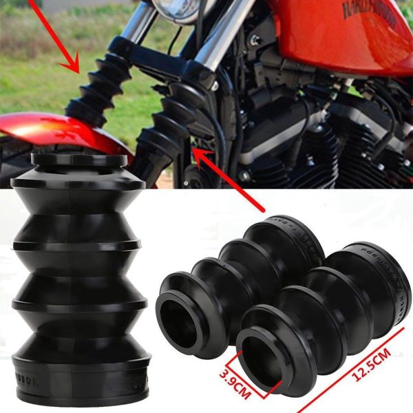 39mm Forks Guard Black Fork Shock Gaiters Gators Boots for Harley ...